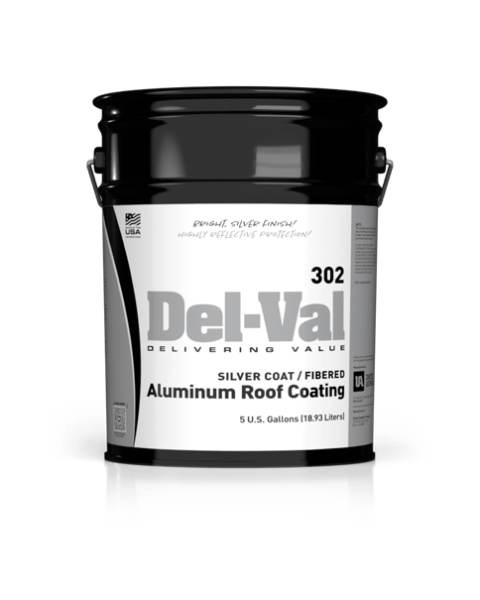 Del-Val 302 Silver Coat Fibered Aluminum Roof Coating